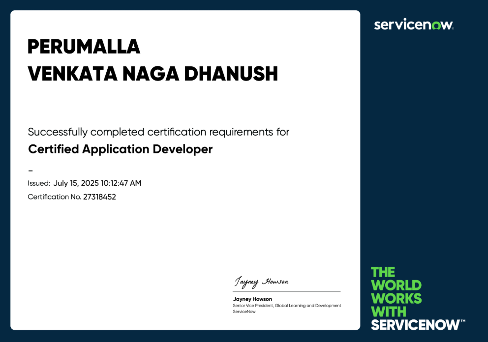 Perumalla Venkata Naga Dhanush | Full-Stack & AI Developer Portfolio